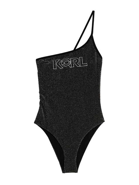 One Piece Karl Lagerfeld One Piece Swimsuit With One Shoulder