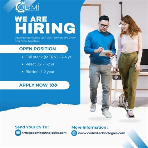 Codmi Technologies Hiring For Full Stack Developer Mern React Js