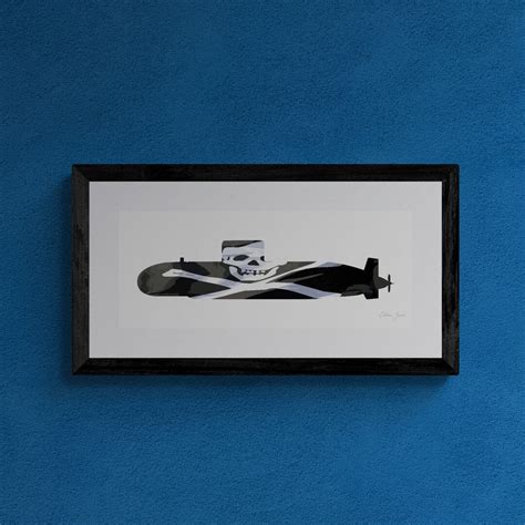 Upholder Class Submarine Jolly Roger Print Gillian Jones Designs