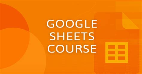 Google Sheets Course Off Turko