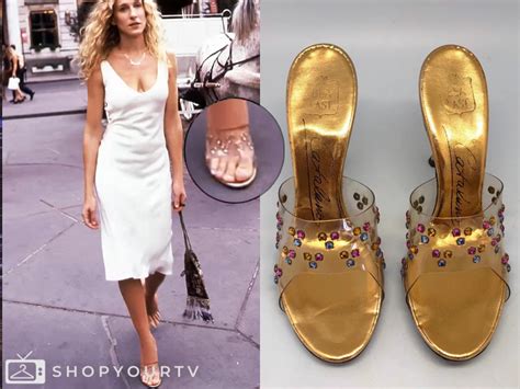 Sex And The City Season 2 Episode 18 Carries Rhinestone Vinyl Mules