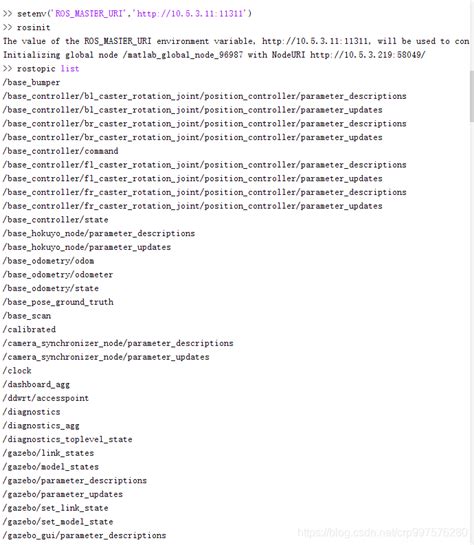 Ros 与 Matlab通信matlab使用rosinit命令 Csdn博客