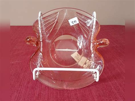 Apricot Swan Bowl Possible Depression Glass