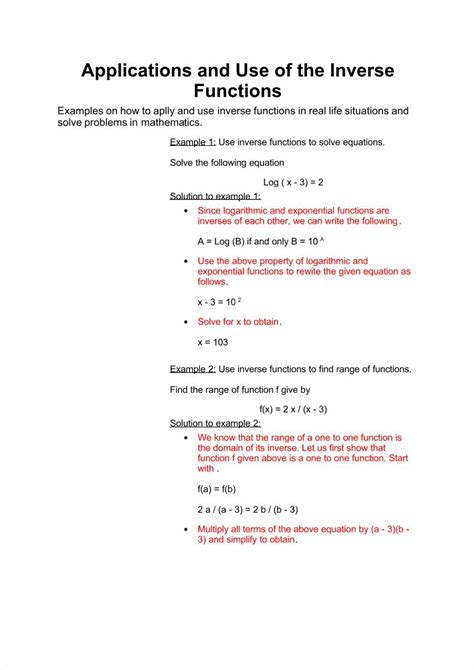 pdf applications and use of the inverse functions dokumen tips