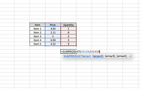 Comment Utiliser La Fonction Sommeprod Dans Excel