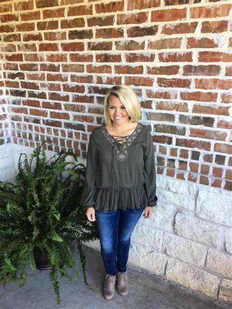 Olive Ruffle Top