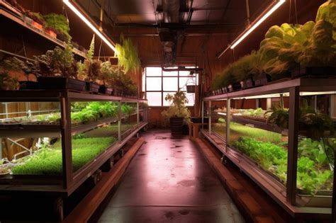 Premium Ai Image Indoor Urban Farm With Recycled Water System And