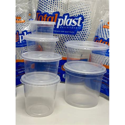 un Pote Redondo Descartável ml Freezer e Microondas TOTALPLAST