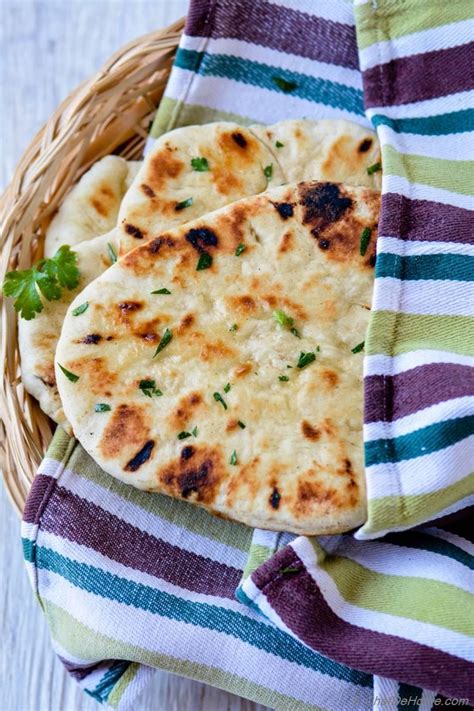 Homemade No Yeast Garlic Butter Naan Recipe ChefDeHome