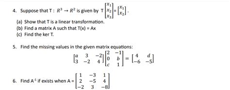 Solved Suppose That T R R Is Given By Chegg Com