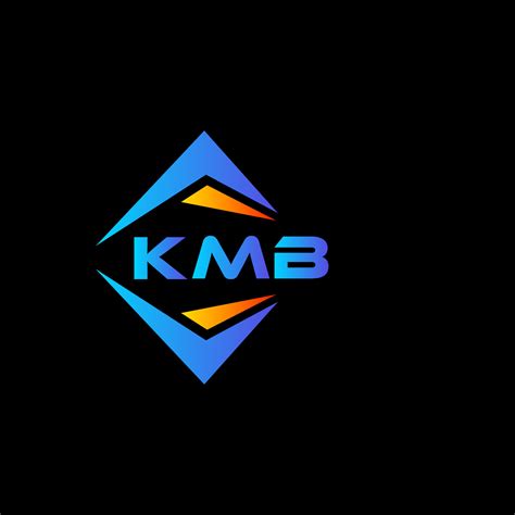 Dise O De Logotipo De Tecnolog A Abstracta Kmb Sobre Fondo Negro Concepto De Logotipo De Letra