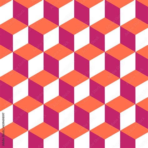 Seamless Isometric Cube Pattern Template Vector Design Good For Wallpaper Background Backdrop