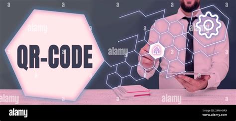 Writing Displaying Text Qr Code Concept Meaning The Trademark For A