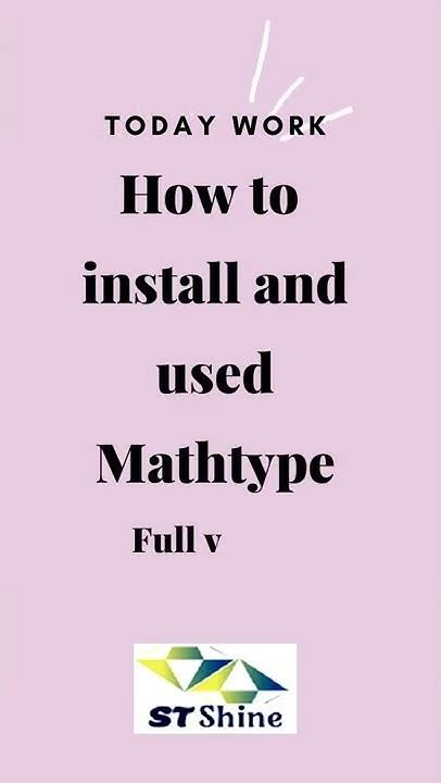 How To Download And Use Mathtype Youtube