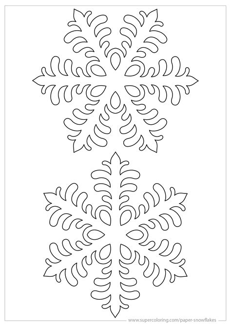 2 шаблона снежинок Поделки из бумаги для детей