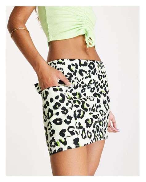 Asos Cotton Micro Mini Skirt Lyst Canada