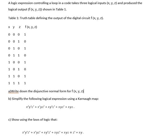 solved a logic expression controlling a loop in a code takes three
