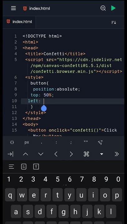 How To Make Confetti In 2 Line Of Html Coding Status For Whatsapp💖