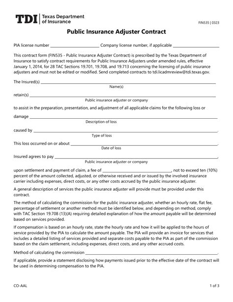 Form Fin535 Download Fillable Pdf Or Fill Online Public Insurance