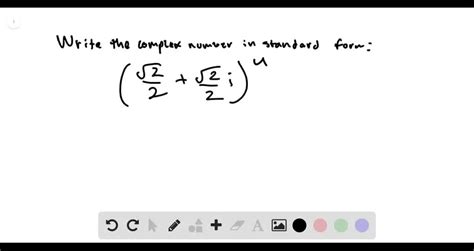 Write The Complex Number In Standard Form Sqrt