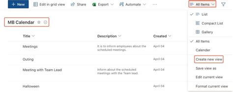Sharepoint Online List View Sharepoint List Calendar View Formatting Enjoy Sharepoint
