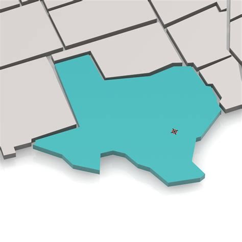 Premium Photo Texas Map With White Background