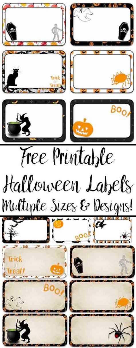 Free Printable Halloween Labels Multiple Sizes Multiple Designs