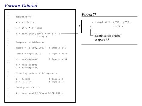 ppt fortran tutorial powerpoint presentation free download id 6170953