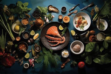A Table Topped With Plates And Bowls Filled With Food Ai Generated