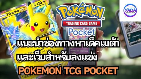 แนะนำเว็บสำหรับหาเด็คเมต้าและลงแข่ง Pokémon Tcg Pocket Youtube