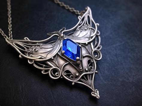 Un Colgante De Mariposa De Plata Hecho A Mano Foto Premium
