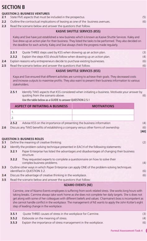 SECTION B QUESTION 2 BUSINESS VENTURES 21 StudyX
