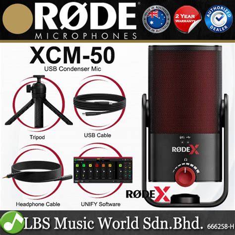 Rode X Xcm 50 Ultra Compact Condenser Usb Cardioid Microphone With Mic