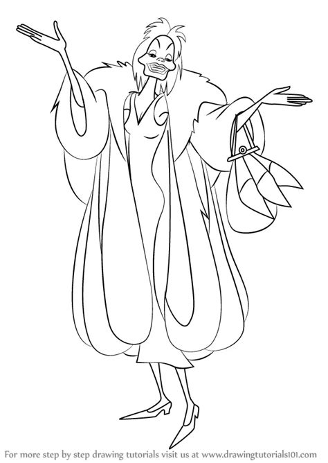 How To Draw Cruella De Vil Cruella De Vil Step By Step