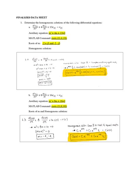 Solution Linear Constant Coefficient Differential Equations Classical And Laplace Transfrom