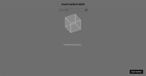 React Select Date CustomCalendar Forked Codesandbox