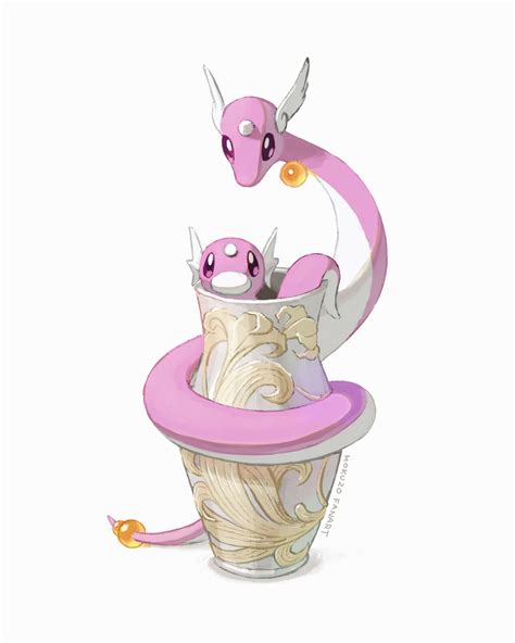 Dragonair And Dratini Pokemon Drawn By Mokuzoumokussbu Danbooru