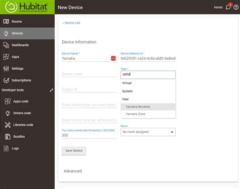 Newbs Implementation For Adding Control Of Yamaha Receiver To Hubitat