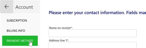 Updating Billing And Credit Card Info Help Center
