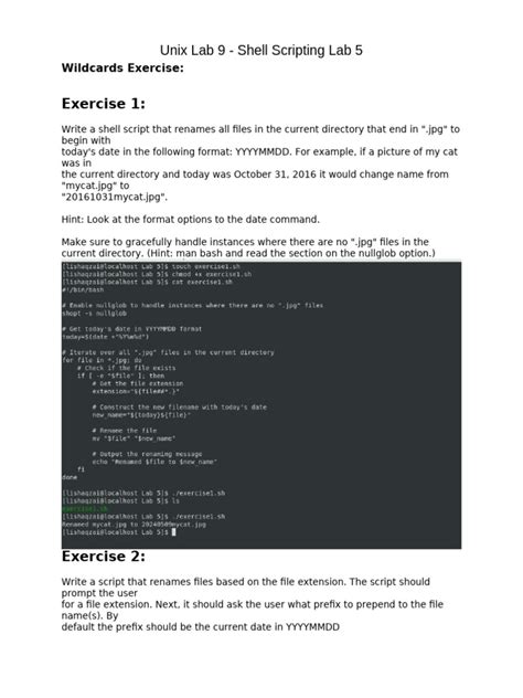 Lab 9 Shell Scripting Lab5 Pdf