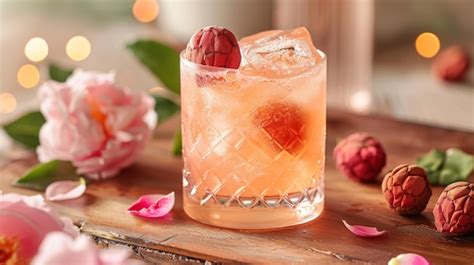 Premium Photo A Refreshing Glass Of Lychee And Rosewater Cocktail