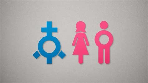 Stylized Gender Symbols Representing Unity And Diversity In Relationships Premium AI Generated