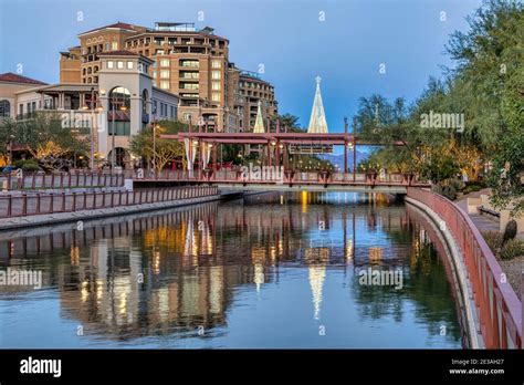View Of Scottsdale Arizona S Waterfront In Downtown Scottsdale Stock Photo Alamy