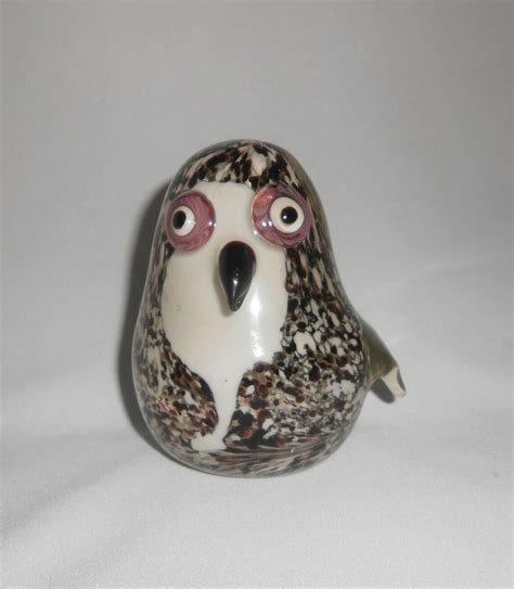 Murano Glass Murano Owl Owl Figurine Owl Decor Italian Art Etsy