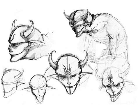 Demon Face Drawing At Getdrawings Free Download