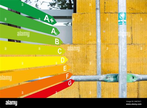 Insulation Of A Facade With Mineral Fibre Boards Graphic With Energy