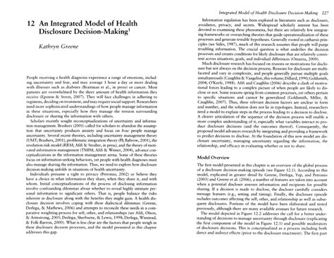Pdf An Integrated Model Of Health Disclosure Decision Making