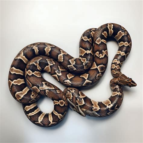 Premium Photo Molurus Bivittatus Snake Closeup On Isolated Background Generated By Ai