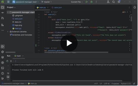 Python Tkinter Passwordmanager Opensource Pythonprojects Tarun Pandey