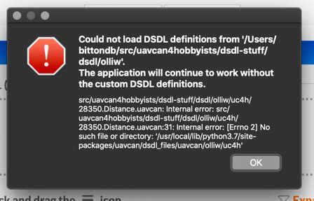 Failure On GUI Start Due To Incorrect Search Path For Uavcan Files Applications Usage